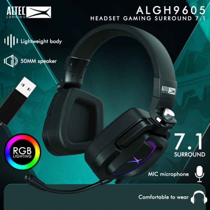 Altec Lansing ALGH 9605 RGB 7.1 Surround Sound - Headset Gaming ...