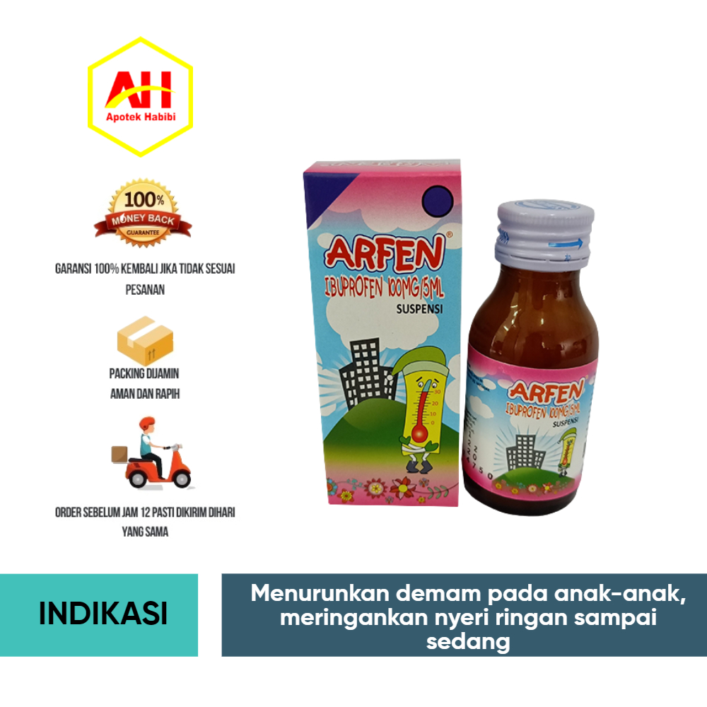 Arfen Arpen Arven Sirup 60 ml Obat Demam,Panas dan Penghilang Sakit ...