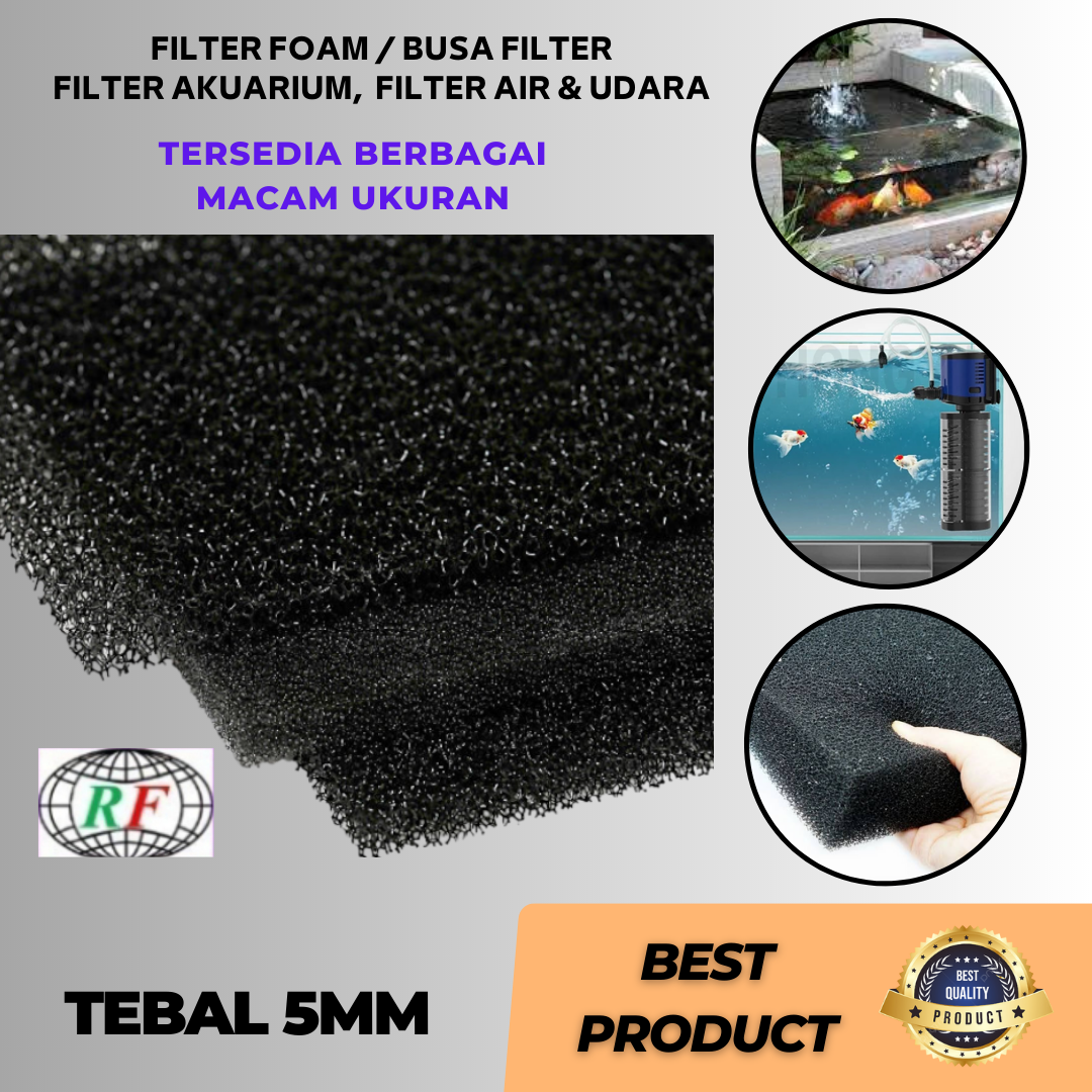 Filter Foam 5mm Filter Akuarium, Bio Filter, Kapas Filter saringan air ...