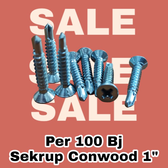 Sekrup Conwood SDS FH + Calsi 8 x 1" (25 mm) per 100 Pcs | Lazada Indonesia