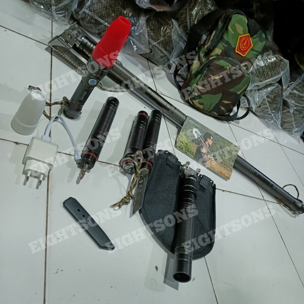 Sekop Cangkul Pacul Lipat Mulfungsi Jatah TNI Tactical Tools Military ...