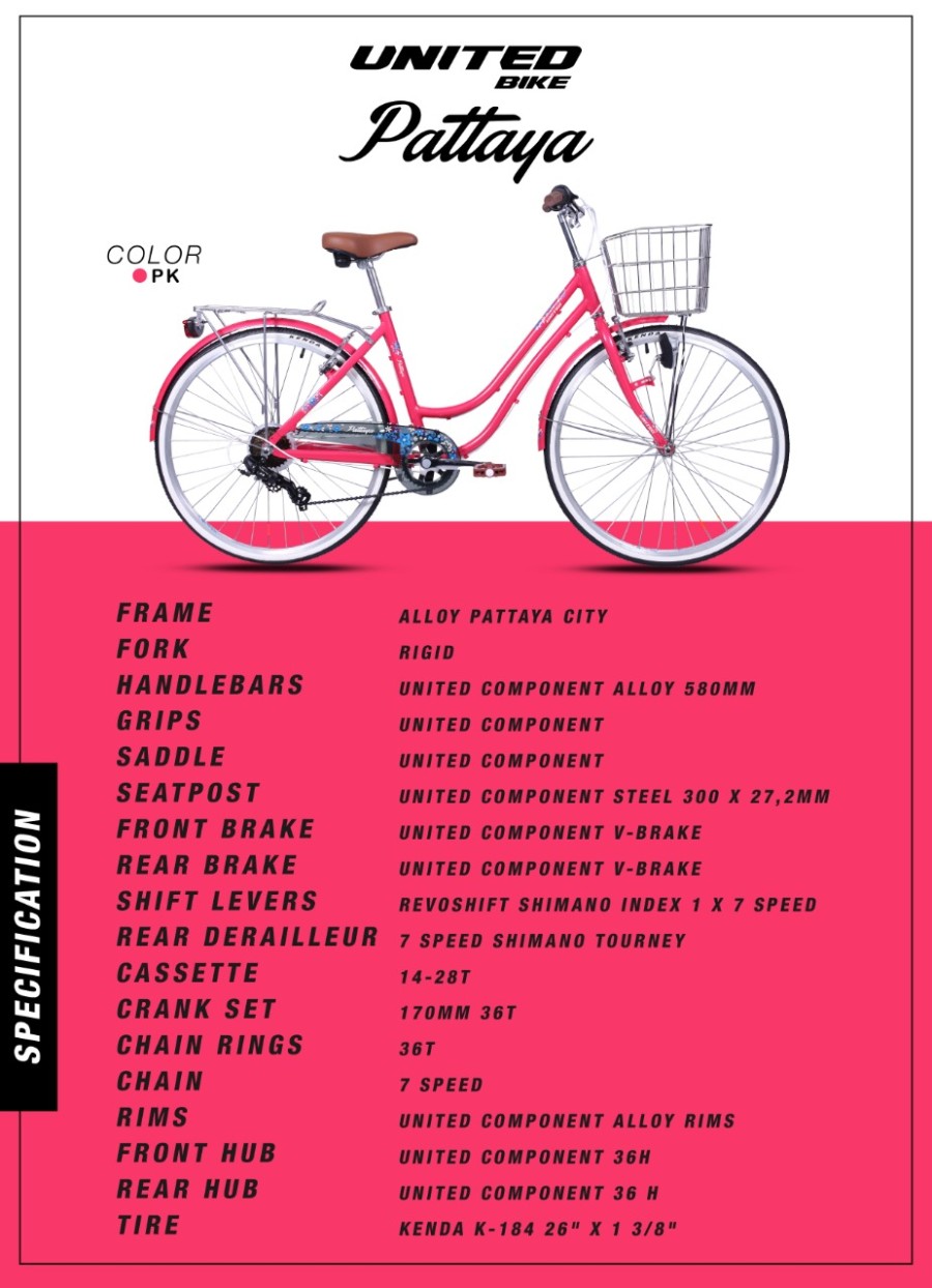 Sepeda City Bike CTB United Pattaya 26 inch | Lazada Indonesia