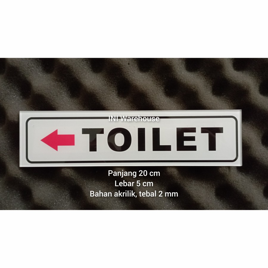 Acrylic Toilet Sign Signage Rambu Simbol Akrilik Kamar Mandi 5 x 20 cm ...