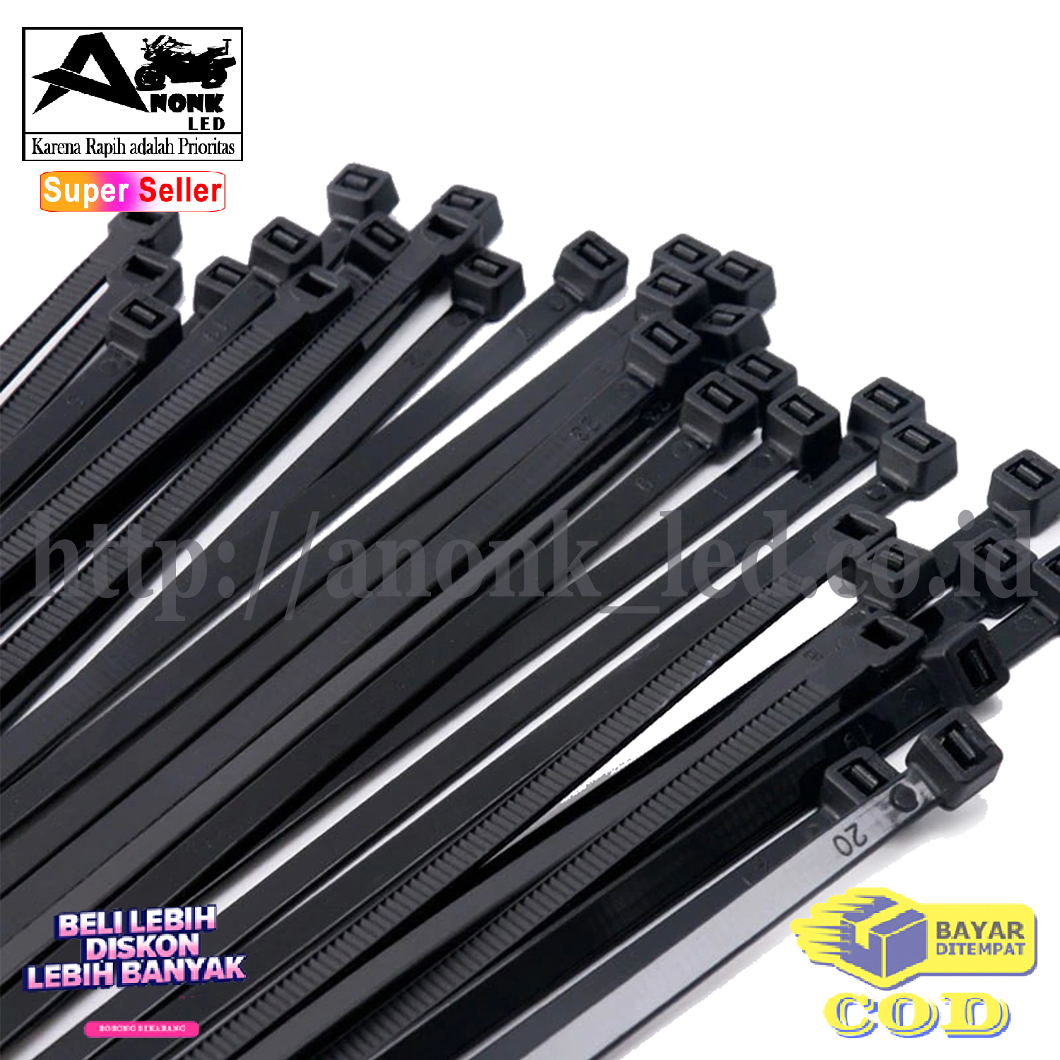 Kabel Ties 30cm / Tali Tis Rivet / Cable Ties / Kabel Tis 30cm | Lazada ...