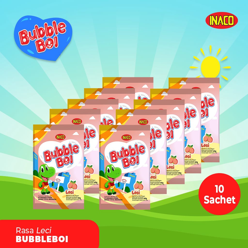 Inaco bubble boi renceng (isi 10 sachet) minuman nata de coco dalam ...