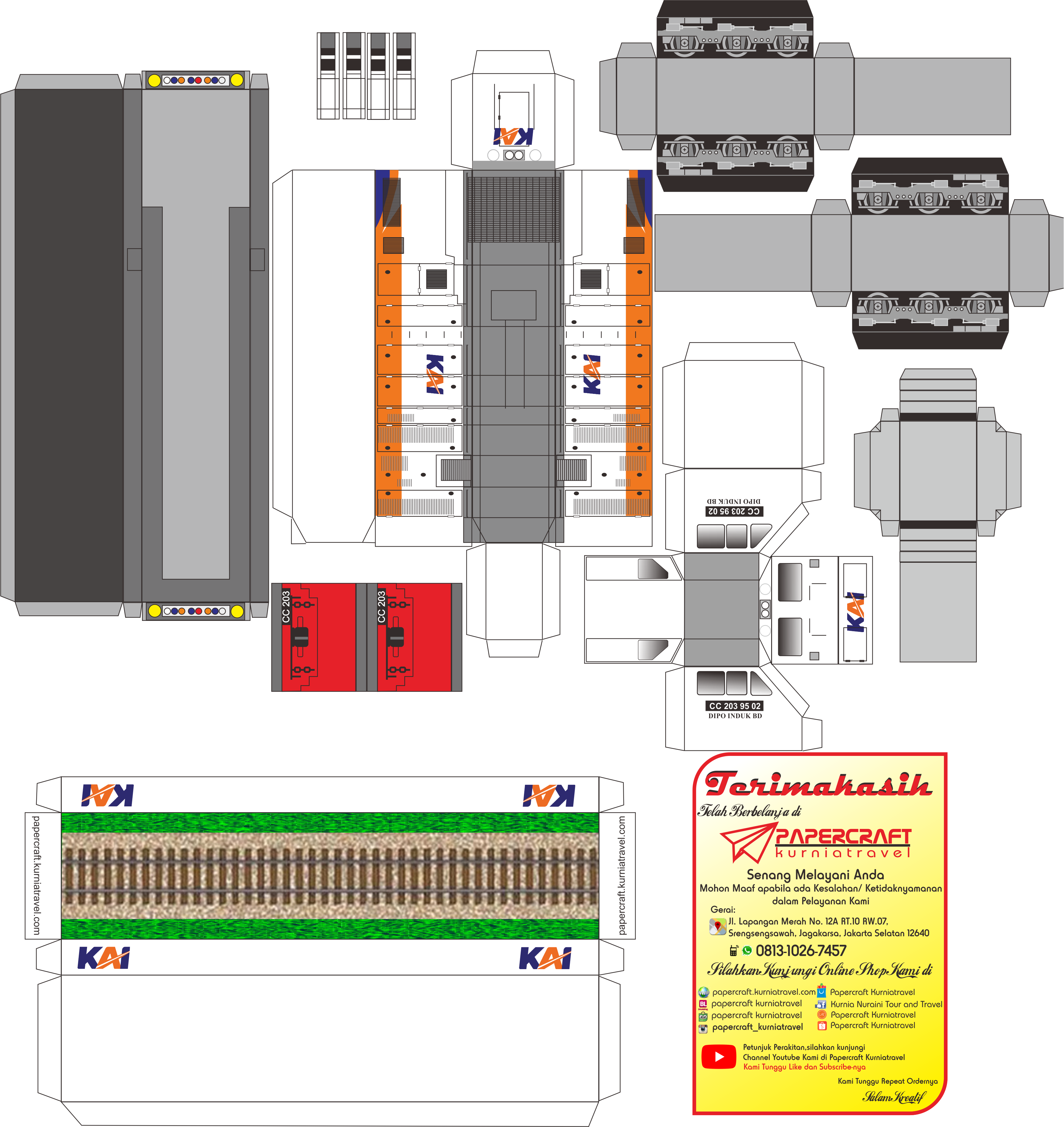 Pola Kertas Papercraft Lokomotif CC 203 | Lazada Indonesia