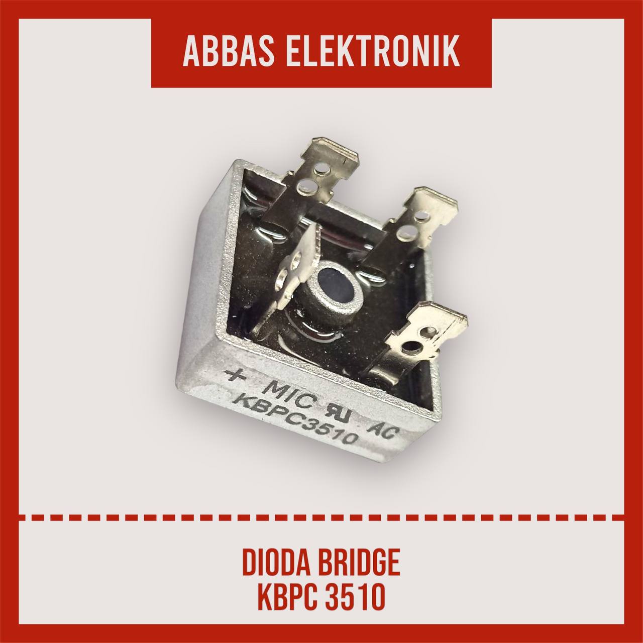 DIODA BRIDGE KOTAK BESI KBPC3510 35A 35 AMPER MIC KBPC 3510 MIC KBPC3510 DIODE | Lazada Indonesia
