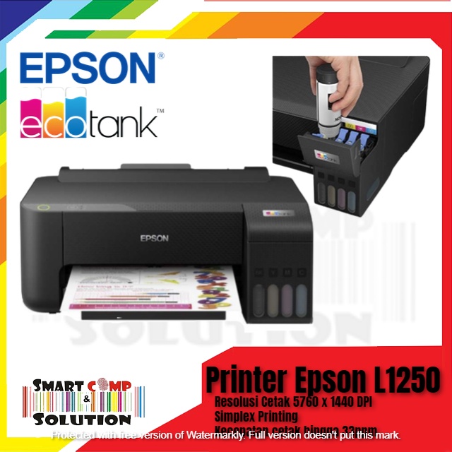 Printer Dokumen Epson L1250 / L-1250 EcoTank Print Wi-Fi Ink Tank ...
