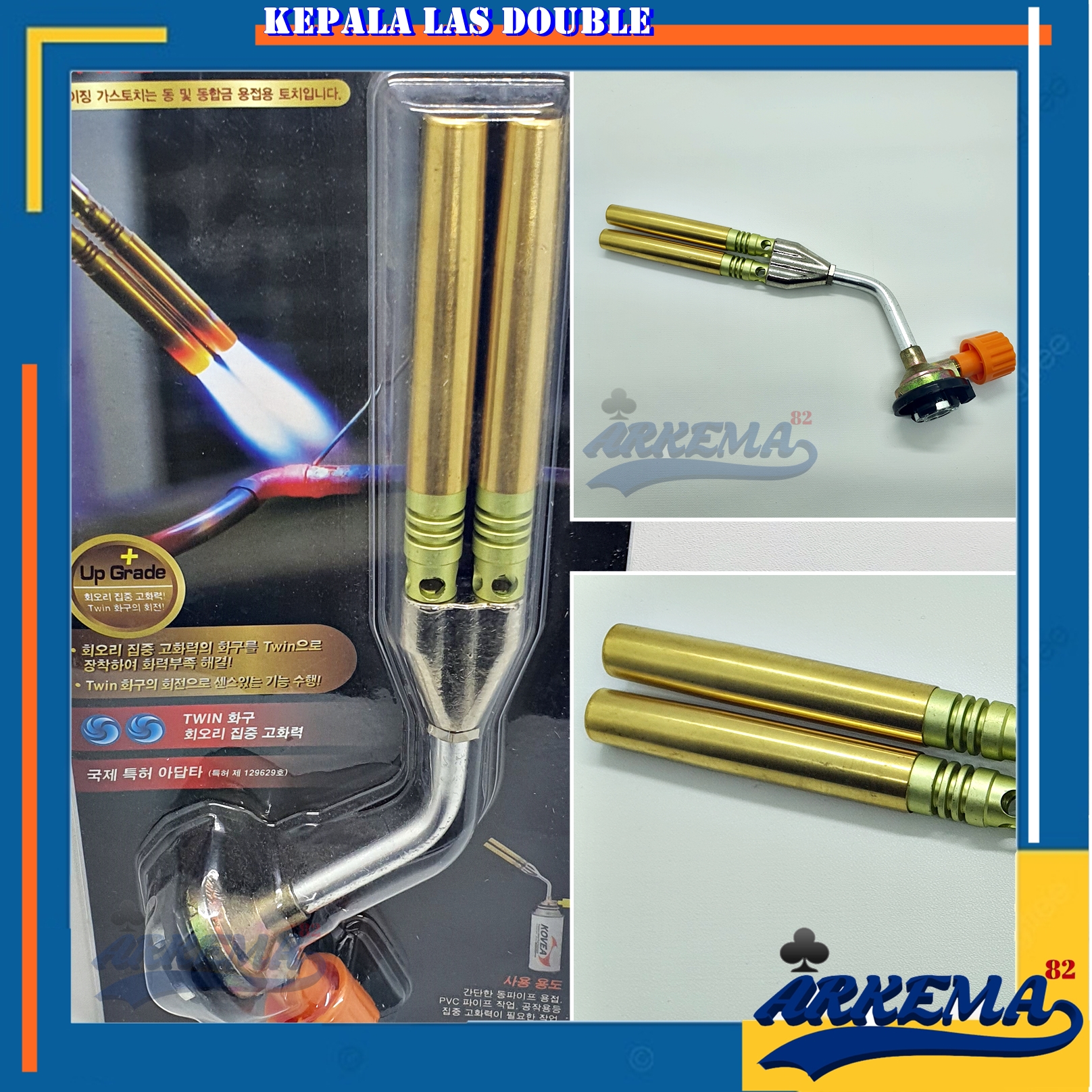 KEPALA LAS DOUBLE 2 LUBANG GAS TORCH | ALAT BAKAR MAKANAN / DAGING ...