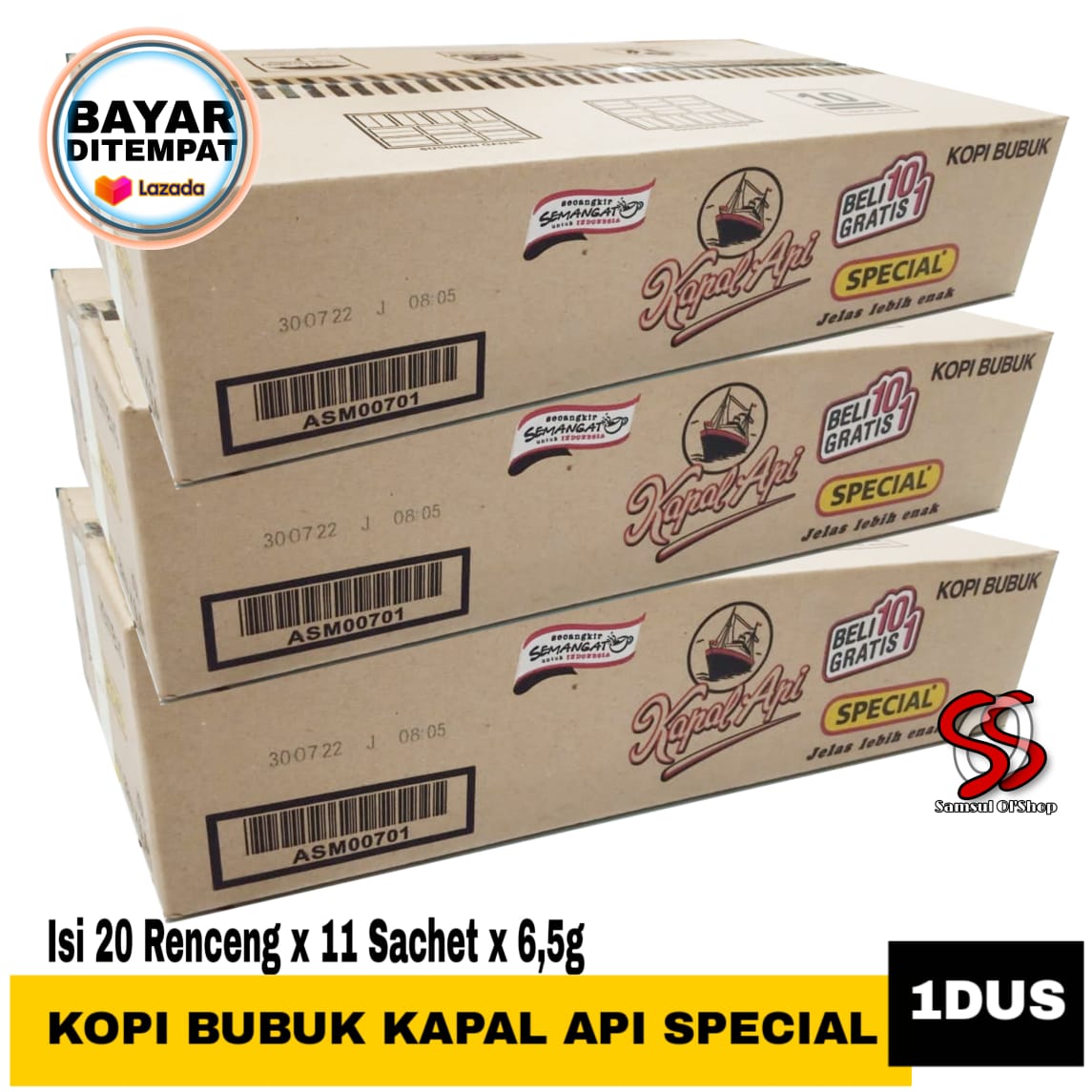 (1) DUS KOPI BUBUK KAPAL API ISI 20 RENCENG 200 SACHET | Lazada Indonesia