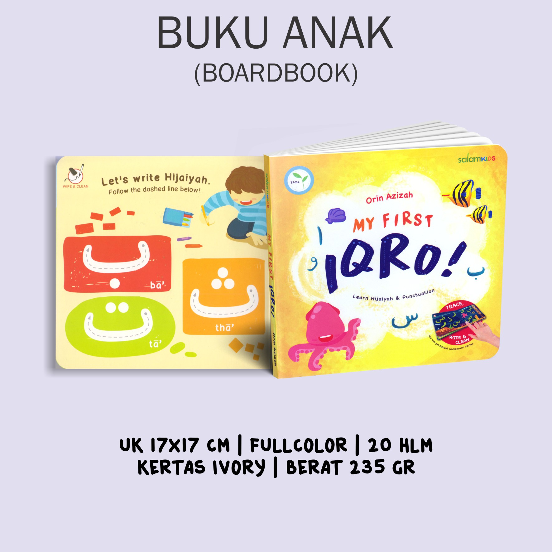 Buku Anak My First Iqro Learn Hijaiyah and Punctuation Salam Kids ...