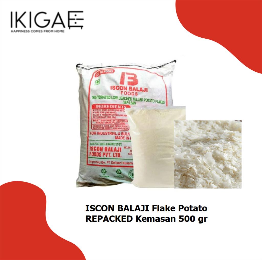 ISCON BALAJI FLAKE POTATO / TEPUNG KENTANG KEMASAN REPACKED 500 GR ...