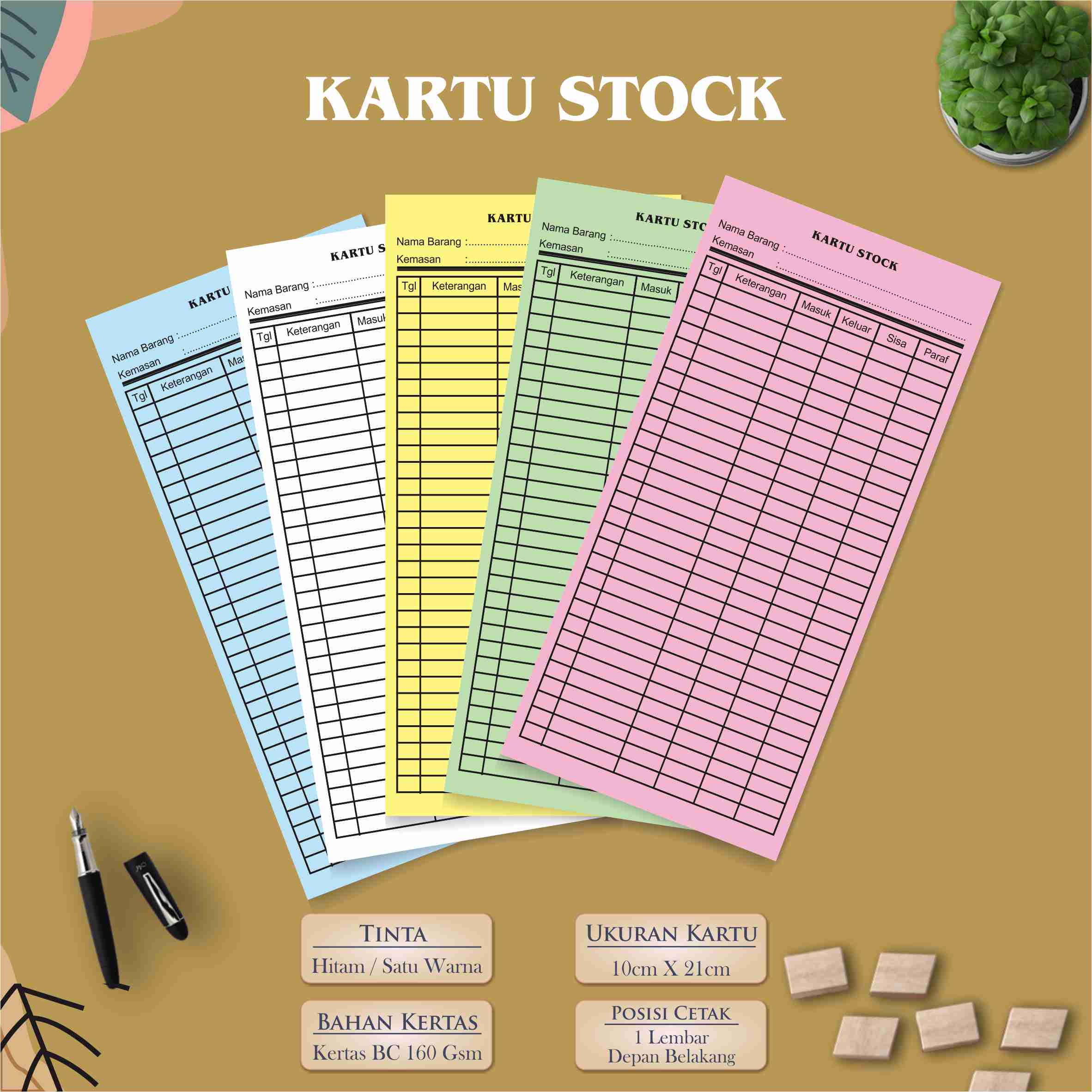 Kartu stok barang / Stock Card Kecil ( Isi 50 lembar ) | Lazada Indonesia