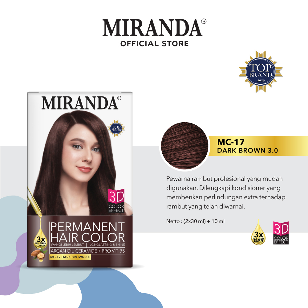 Miranda Hair Color Pastel Series 30ml / Cat Rambut Permanen / Semir ...