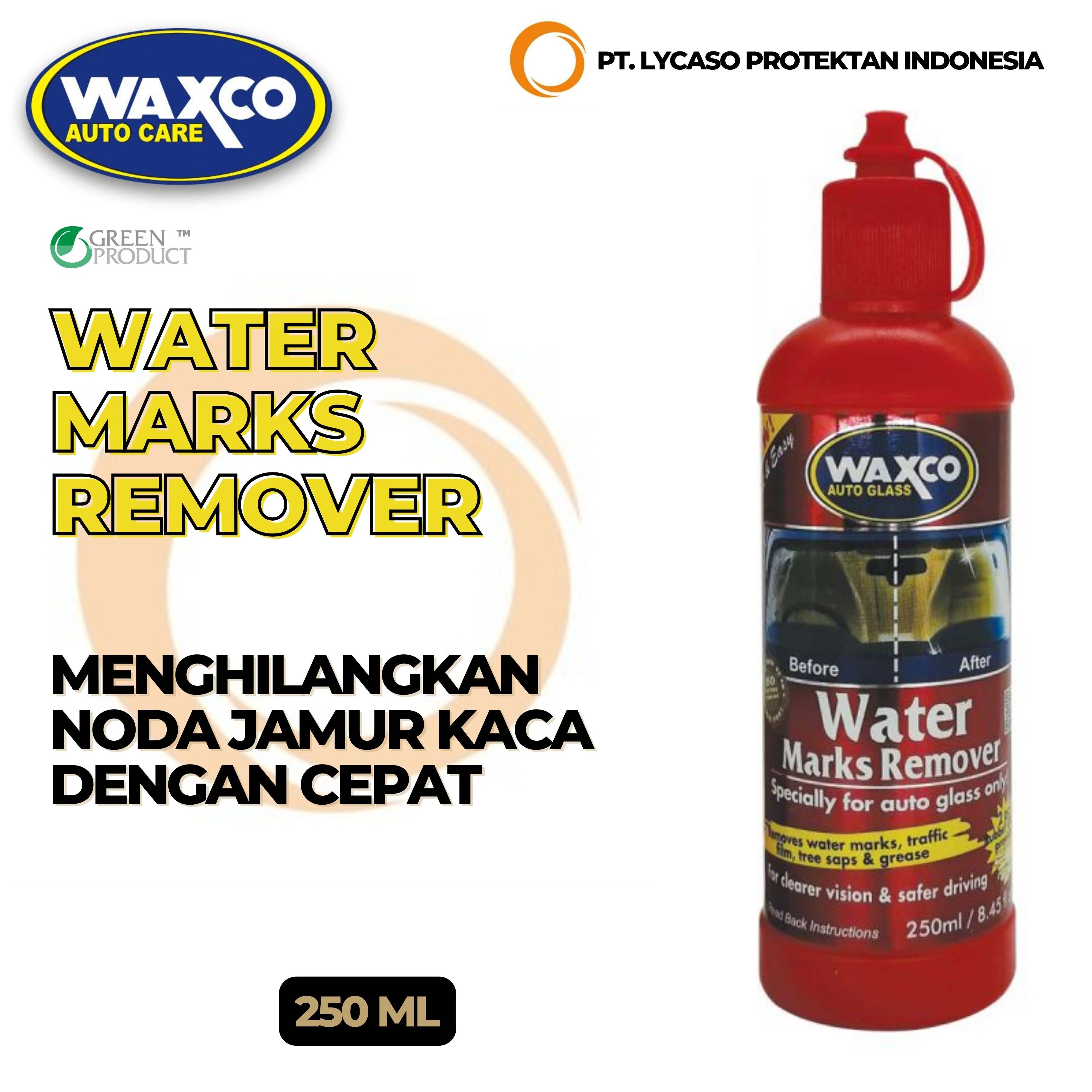 WAXCO Water Marks Remover - Obat Jamur Kaca dan Noda 250ml | Lazada ...