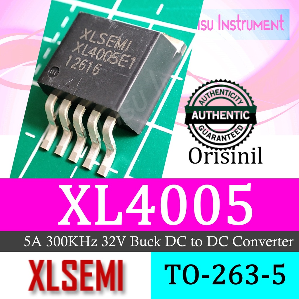 ORIGINAL XL4005E1 XL4005 5A 300KHz 32V Buck DC to DC Converter TO-263 ...