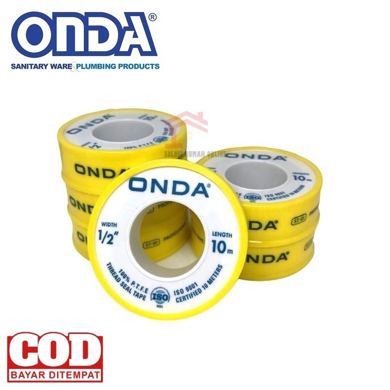 Sealtape Onda ST 01 1/2 10 meter Seal Tape - Isolasi Pipa Kran Seltip ...