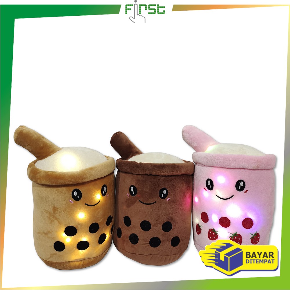 FH-C392 Boneka Boba Jumbo Boneka Boba Bubble Milk Tea Pearl Brown Sugar ...