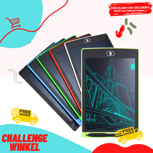 LCD Drawing Writing Tablet 8.5" Papan Tulis Anak Dewasa Board writing ...