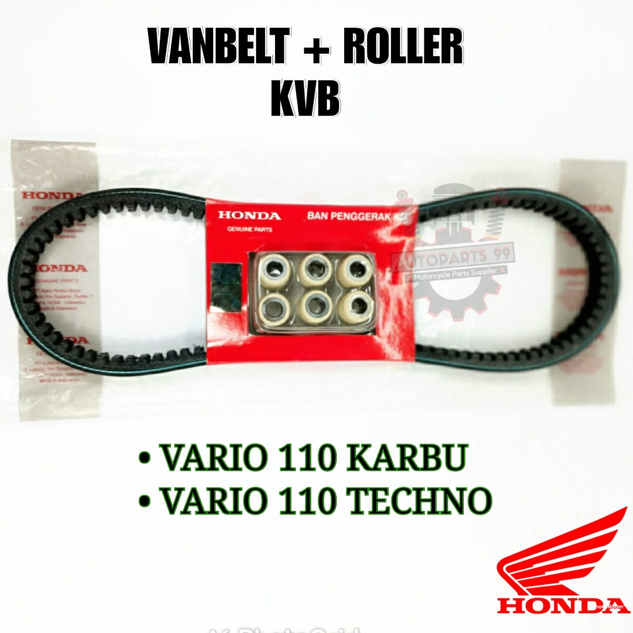 Vanbelt Set Roller Vario 110 Techno Original Honda Karbu Vbelt KVB ...