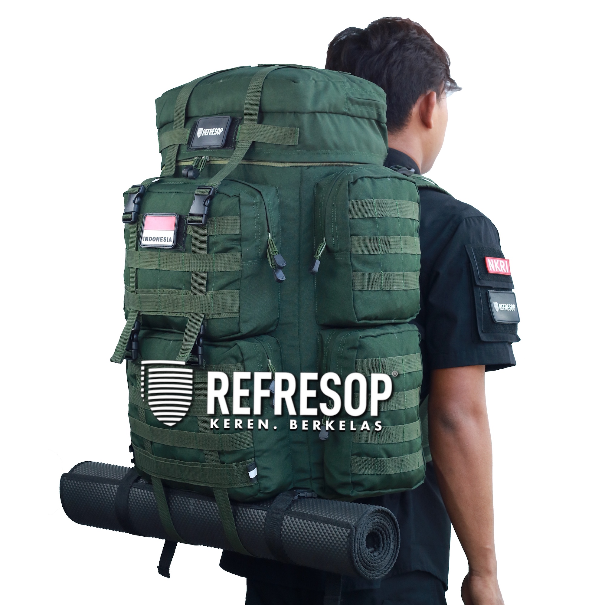 Tas Ransel Carrier Army Jumbo Kain Kuat Awet Standar Militer TNI Polisi ...