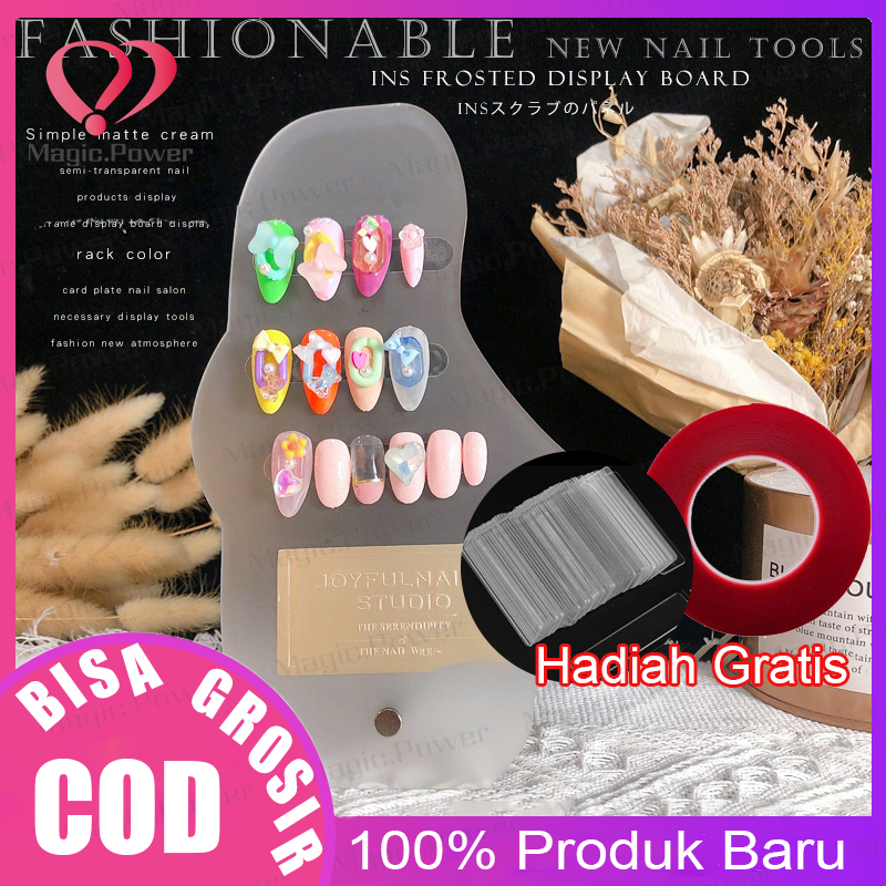 Stand Display Kuku Palsu Bahan Akrilik transparan bening untuk meja ...