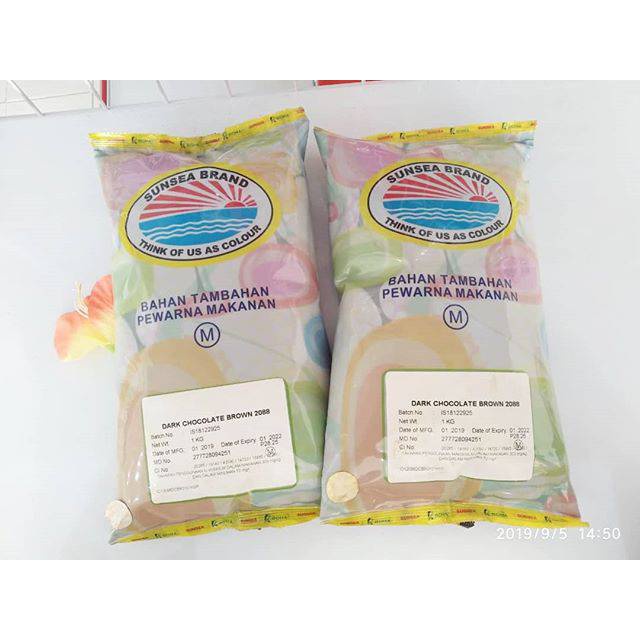 PEWARNA MAKANAN - SUNSEA BRAND - BAHAN TAMBAHAN PANGAN - DARK CHOCOLATE ...