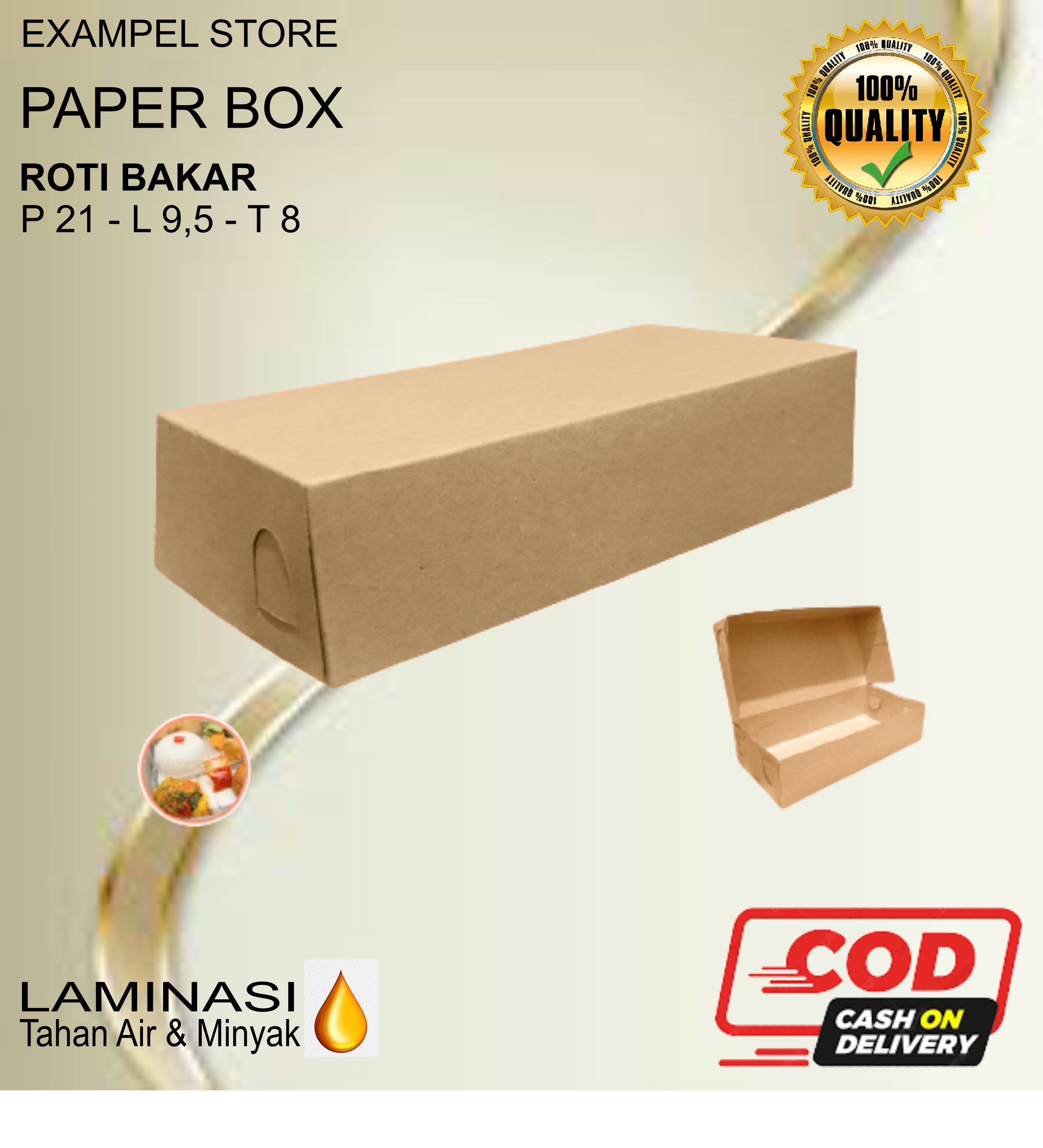 BOX ROTI BAKAR BOX SNACK BOK ROTI BAKAR SNACK DUS ROTI SNACK KEMASAN ...