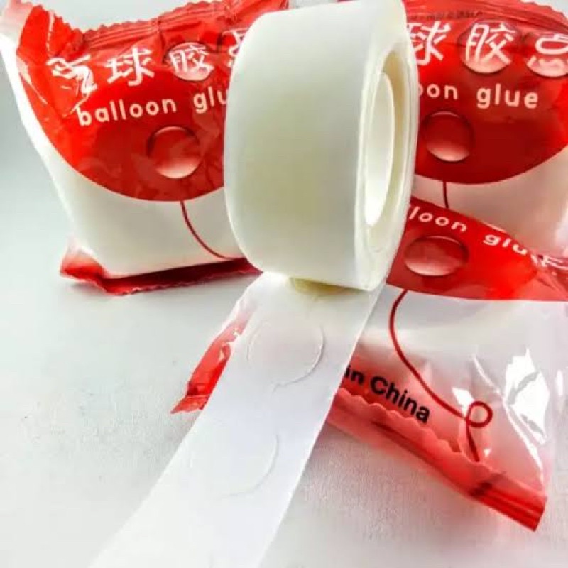 100 Dot ( 1 Roll ) Balloon Glue Dot Lem Stiker 3D, Lem Perekat Balon ...