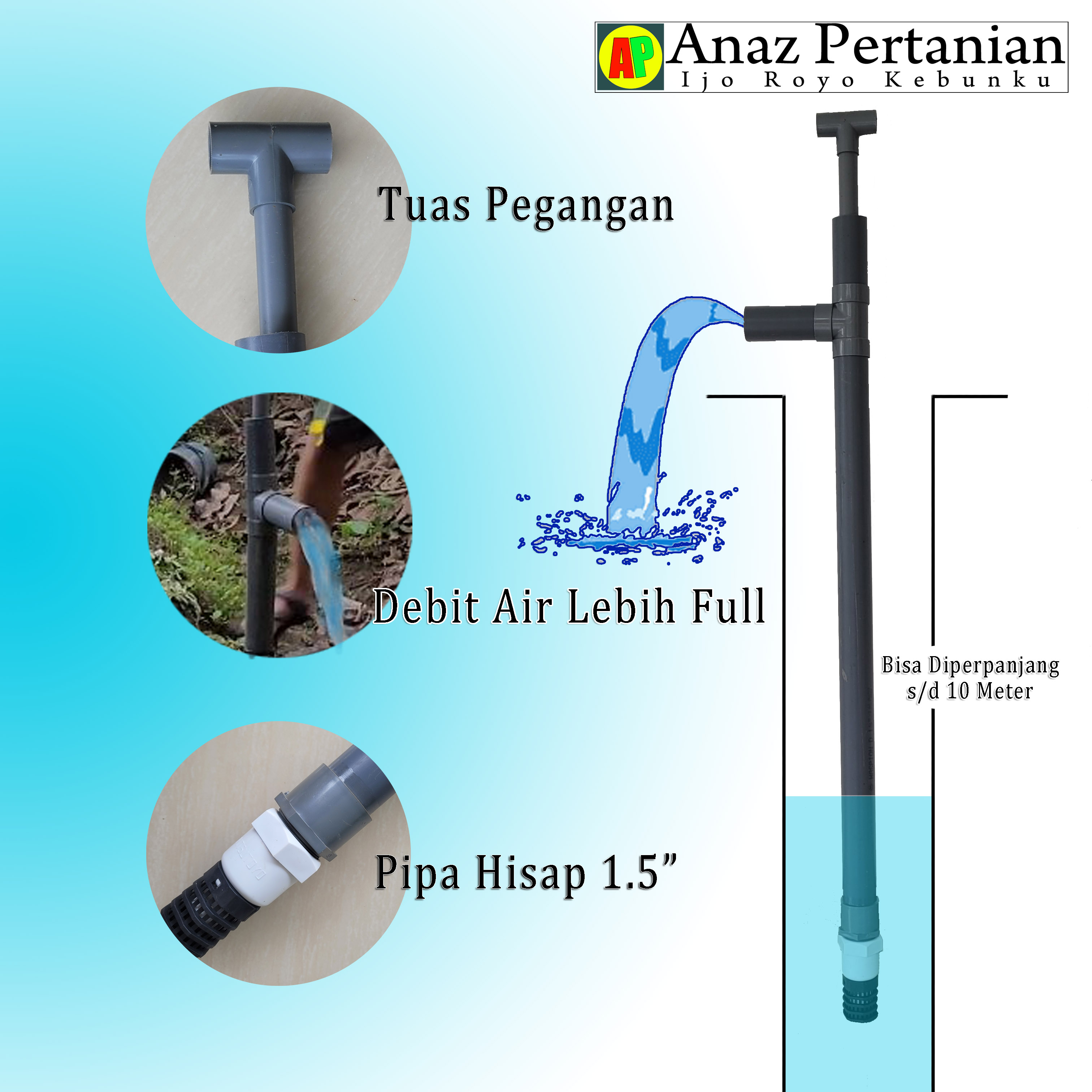 Pompa Air Pipa Paralon Manual Tanpa Listrik | Lazada Indonesia