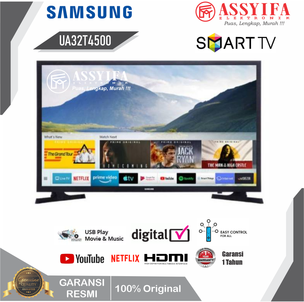 LED SMART TV SAMSUNG 32 INCH 32T4500 - Youtube - Netflix - Bluetooth | Lazada Indonesia