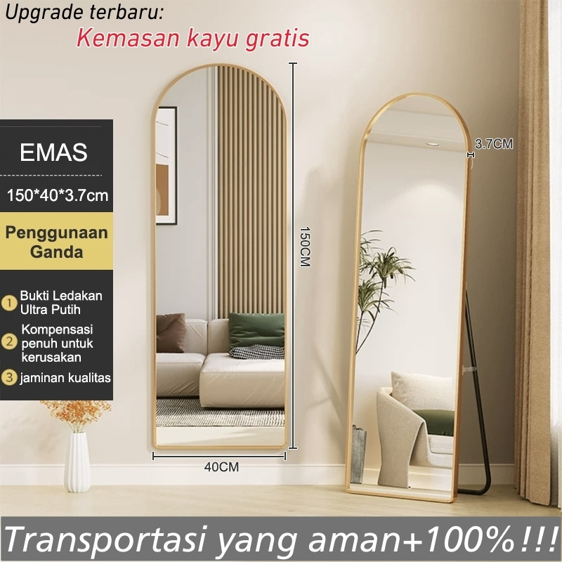 [Upgrade] Standing Mirror Cermin Standing Cermin Berdiri Full body Kaca ...