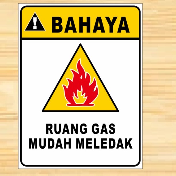 STIKER BAHAYA RUANG GAS MUDAH MELEDAK | Lazada Indonesia