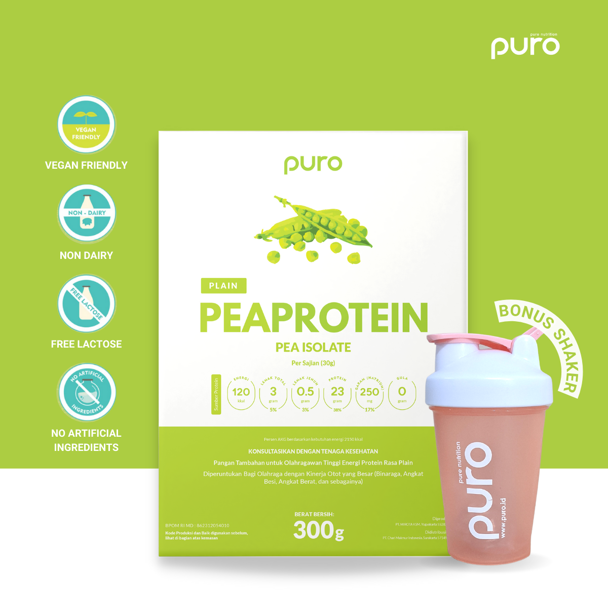 PURO VEGA-PRO Pea Protein Isolate 2.4kg | Lazada Indonesia