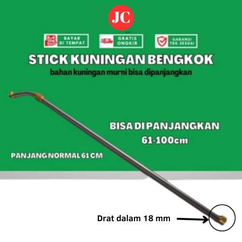 Stik Sprayer Elektrik Ujung Bengkok Stik Kuningan Pipa Sprayer 1M Drat ...