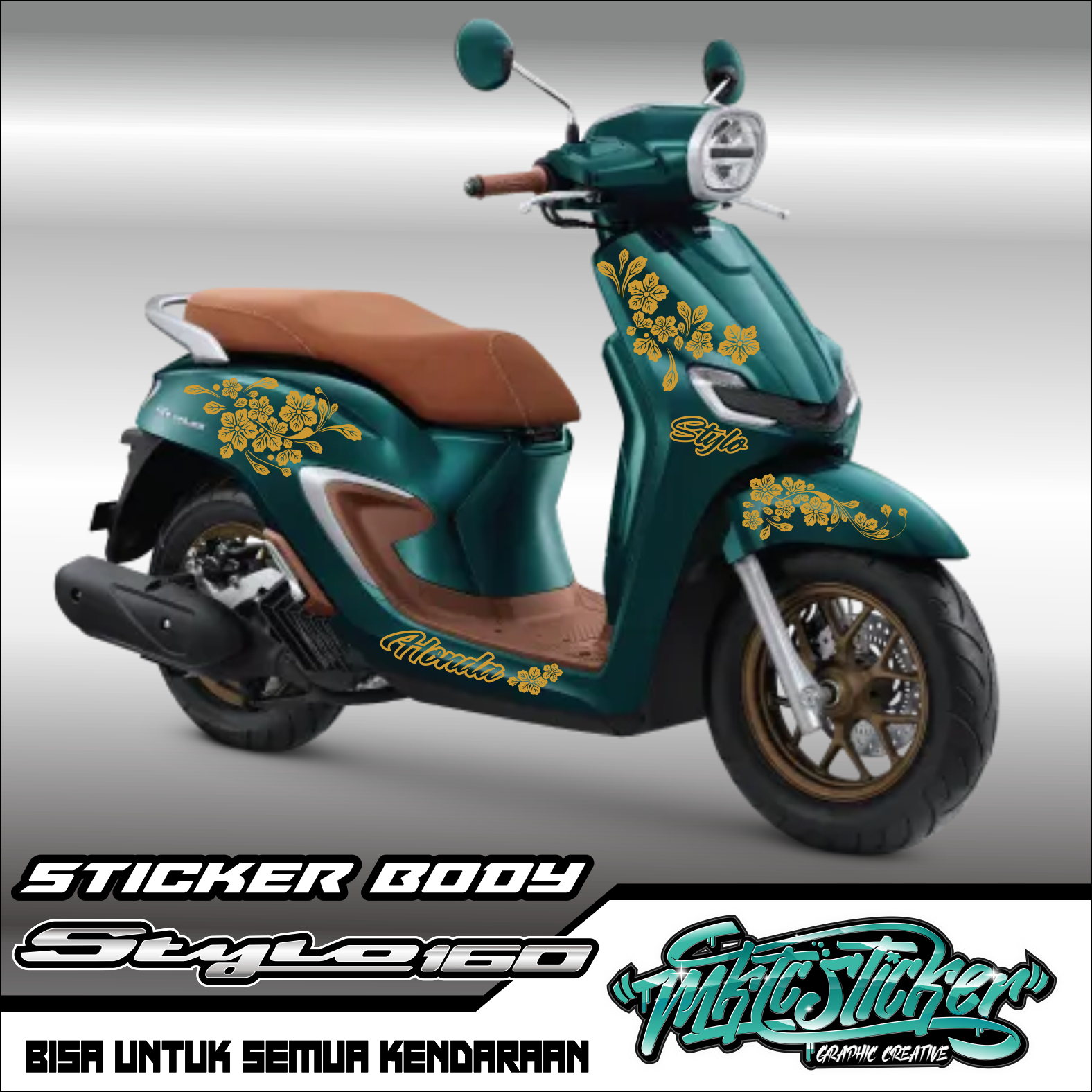 VARIASI STICKER HONDA STYLO 160 MODIF BATIK BUNGA SIMPLE UNTUK MOTOR ...