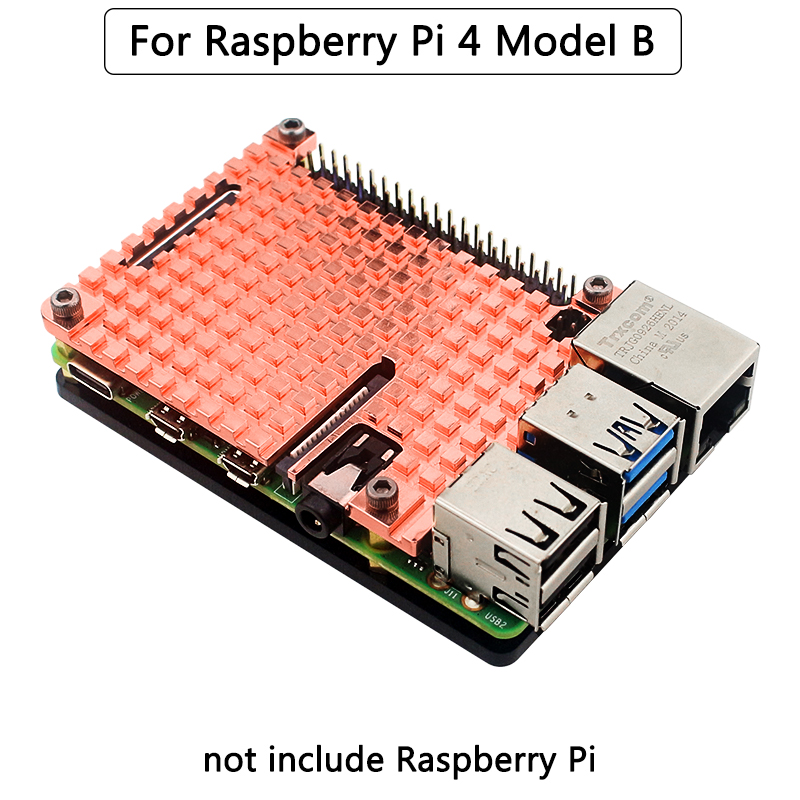 Raspberry Pi 4 Model B Kipas Ganda CNC Aluminium Paduan Logam 4 Warna ...
