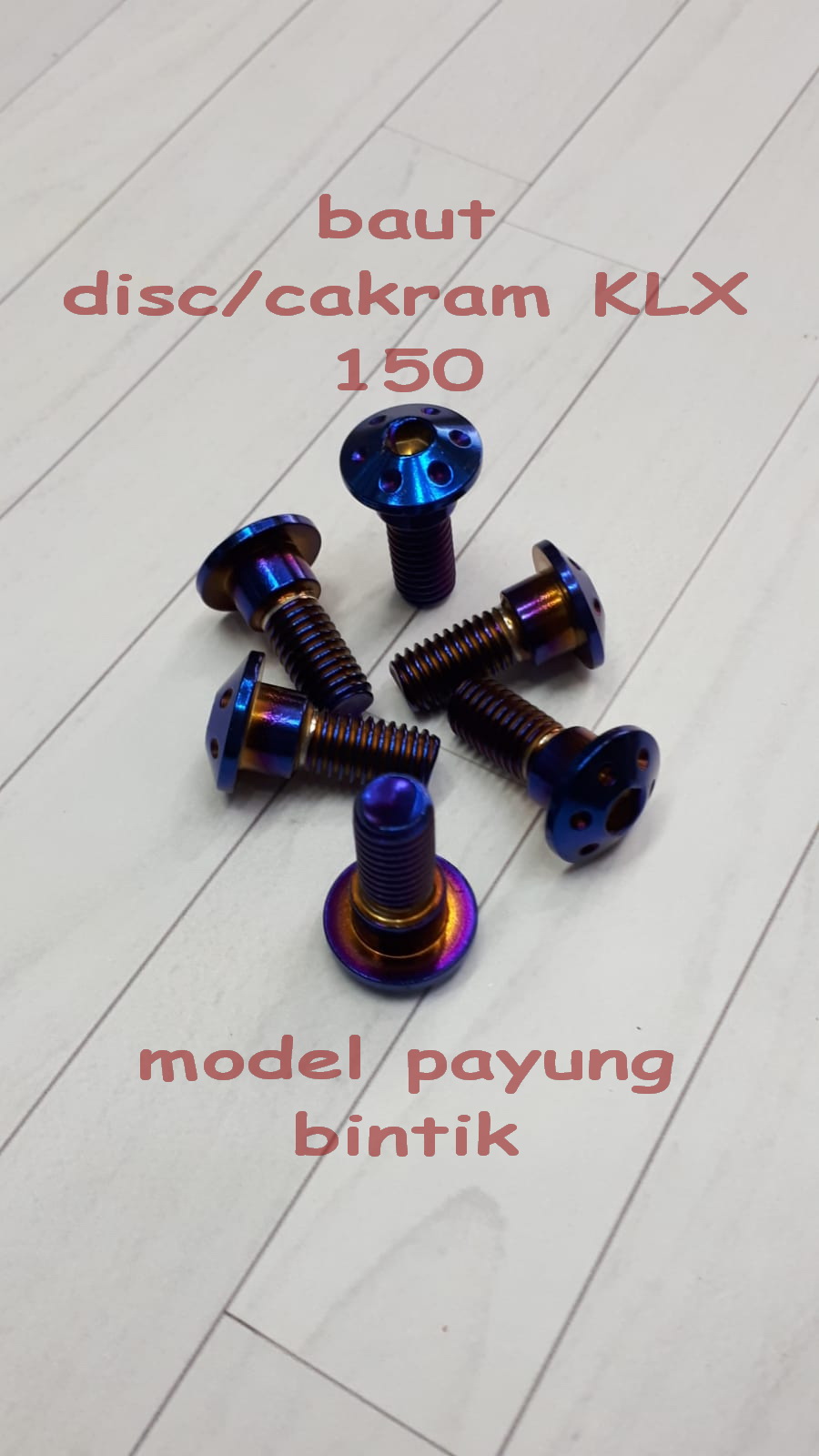 BAUT CAKRAM/BAUT DISC/BAUT PIRINGAN DEPAN KLX 150 IMPORT MODEL PAYUNG ...
