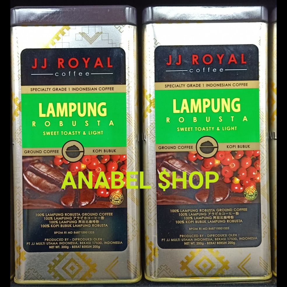JJ Royal Lampung Robusta Ground Coffee Kopi Bubuk Tin Kaleng | Lazada ...