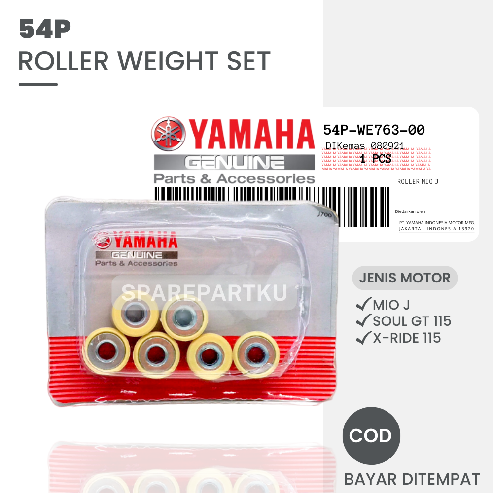 54P ROLLER SET MIO J / ROLLER STANDAR MIO GT / SOUL GT 115 / ROLLER CVT ...