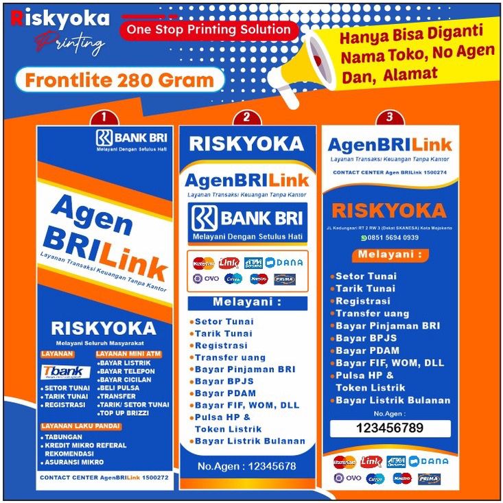 Standing Y-Banner BRI Link / Spanduk BRI Link | Lazada Indonesia