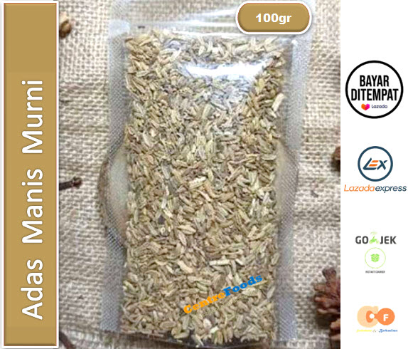 Adas Manis Original | Fennel Seed 100gr [ Harga Per PACK ] | Lazada ...