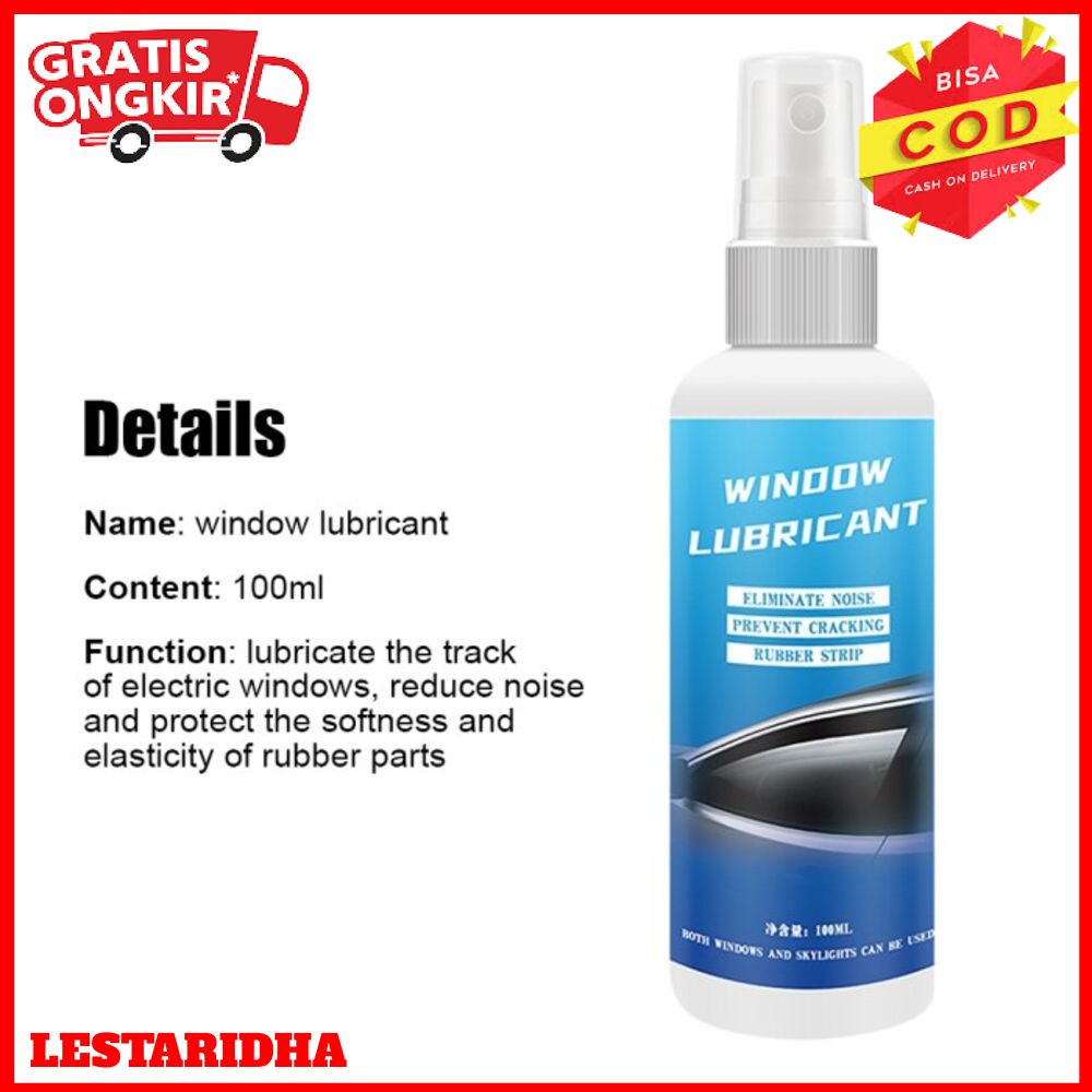 Spray Pelumas Karet Strip Jendela Kaca Mobil Windows Lubricant 100 ml ...