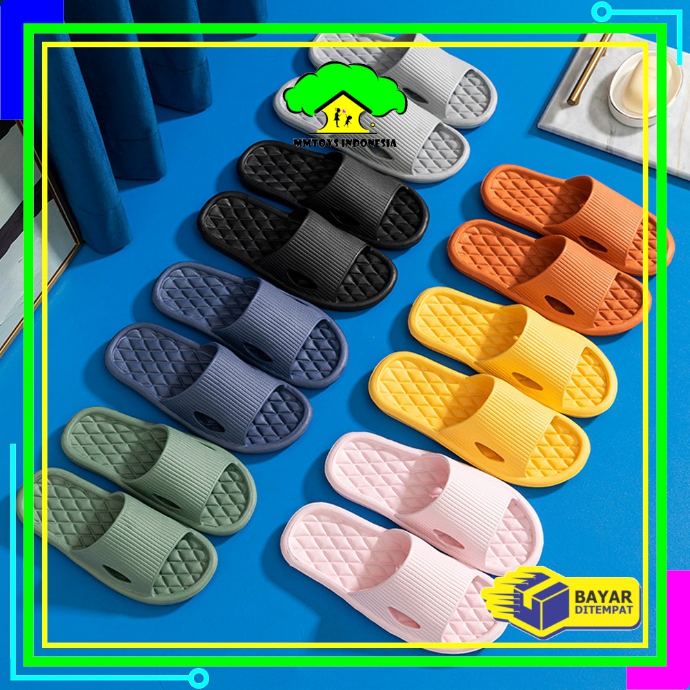 MI-S35 Sandal Rumah Berkualitas EVA Karet Polos / Sandal Kamar Mandi ...