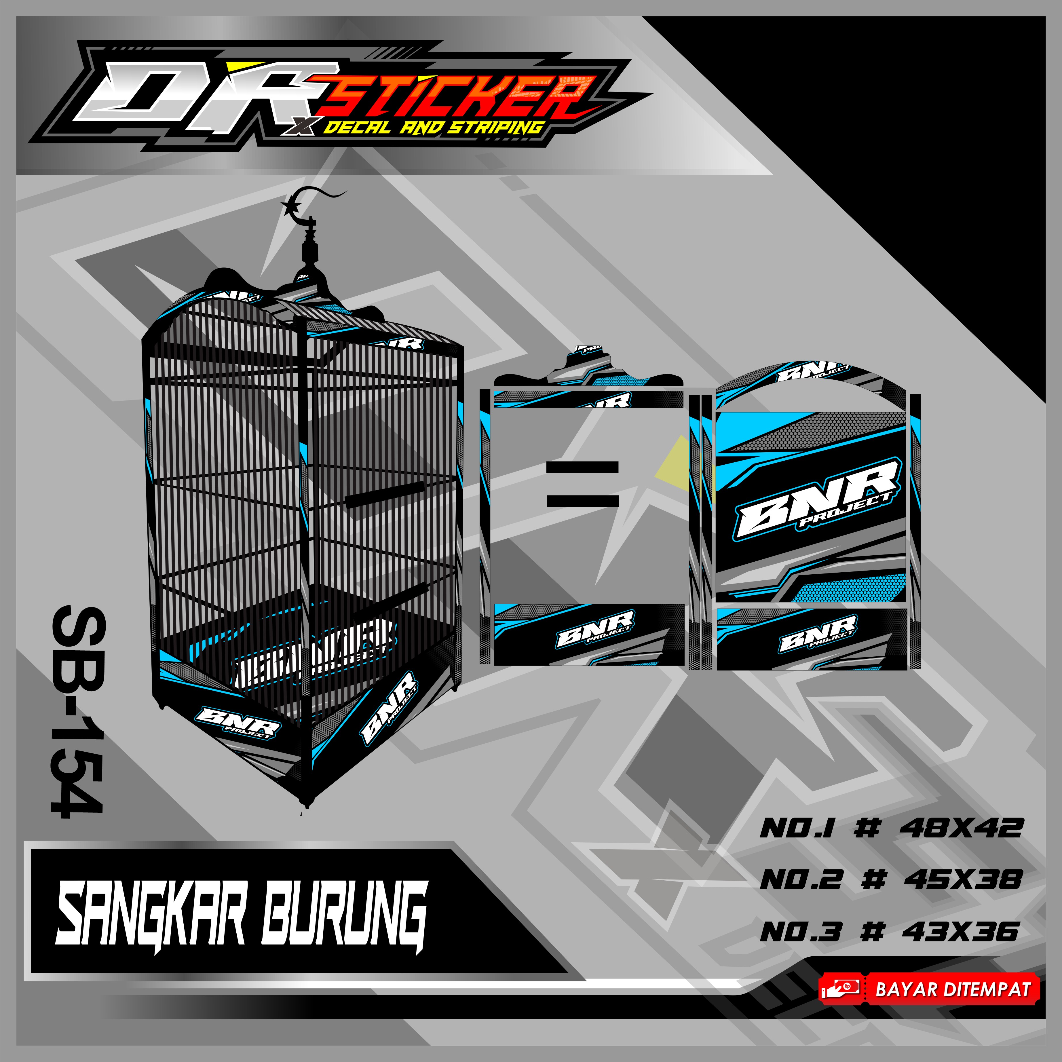 Stiker Decal Sangkar Murai Variasi BNR PROJECT variasi list- sticker ...
