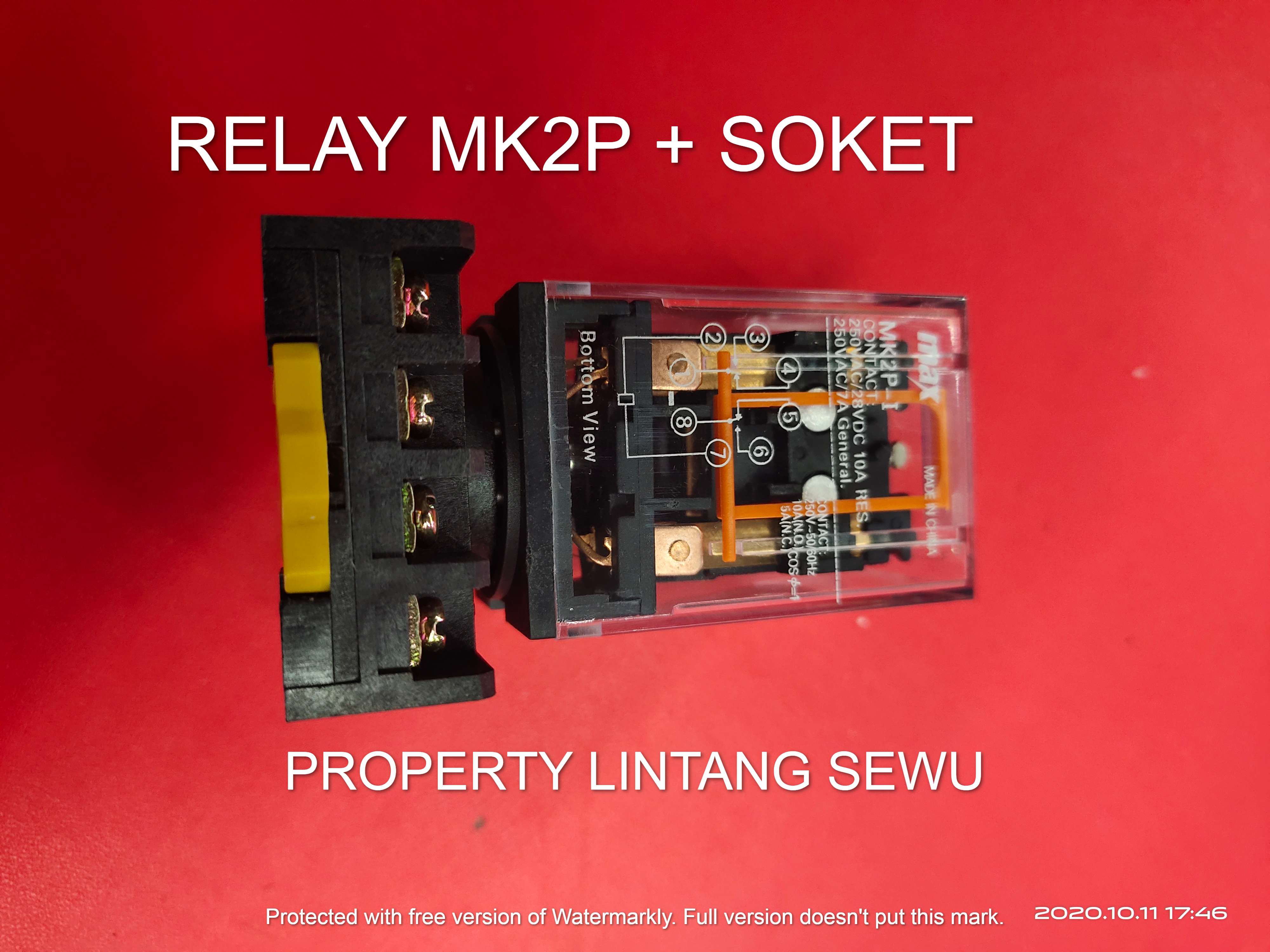 RELAY MK2P 220V AC 8 PIN PLUS SOKET SOCKET | Lazada Indonesia