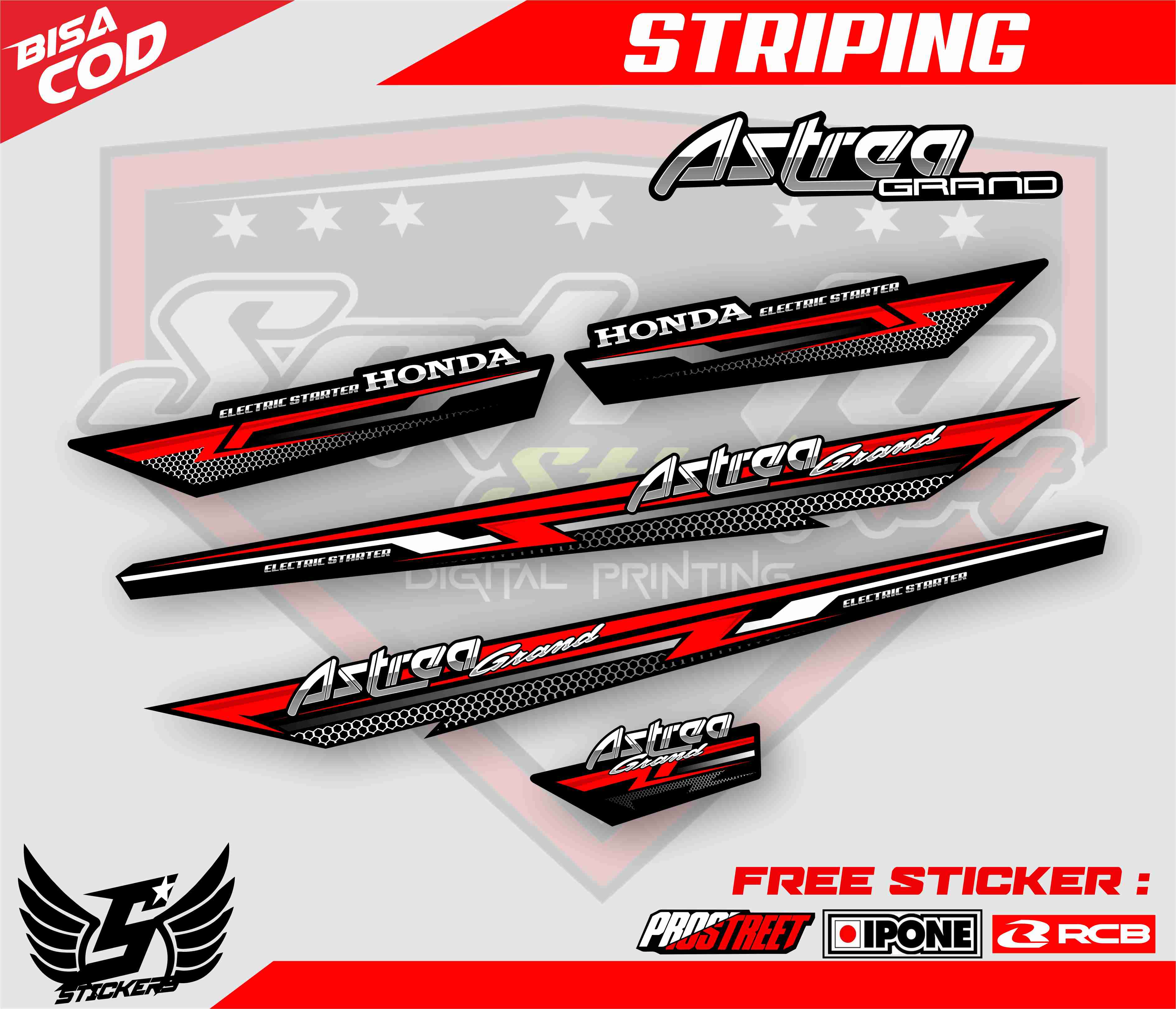 STRIPING VARIASI LIST MOTOR ASTREA GRAND / STICKER VARIASI HONDA ASTREA ...