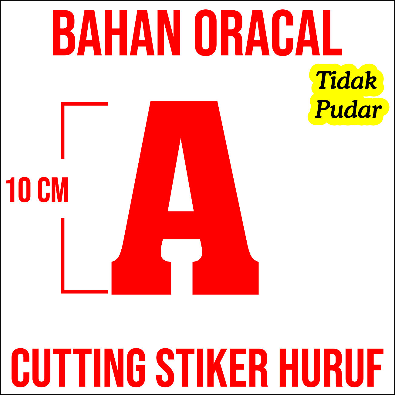 bahan oracal 651-G031 - satu warna - warna merah - cutting stiker ...