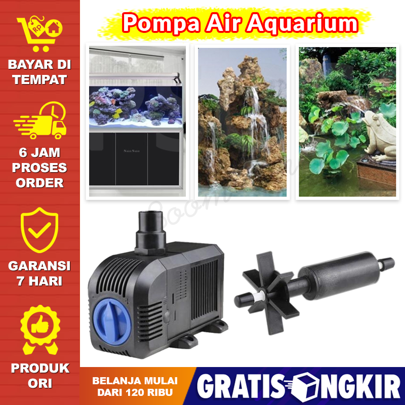 Pompa Air Aquarium 20W Pompa Air Celup Kolam Water Pump Besar SUNSUN ...