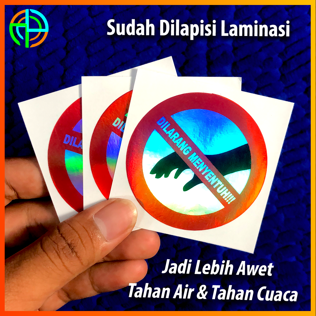 (isi 05) Sticker DIlarang Menyentuh Motor Thailook Dont Touch Hologram ...
